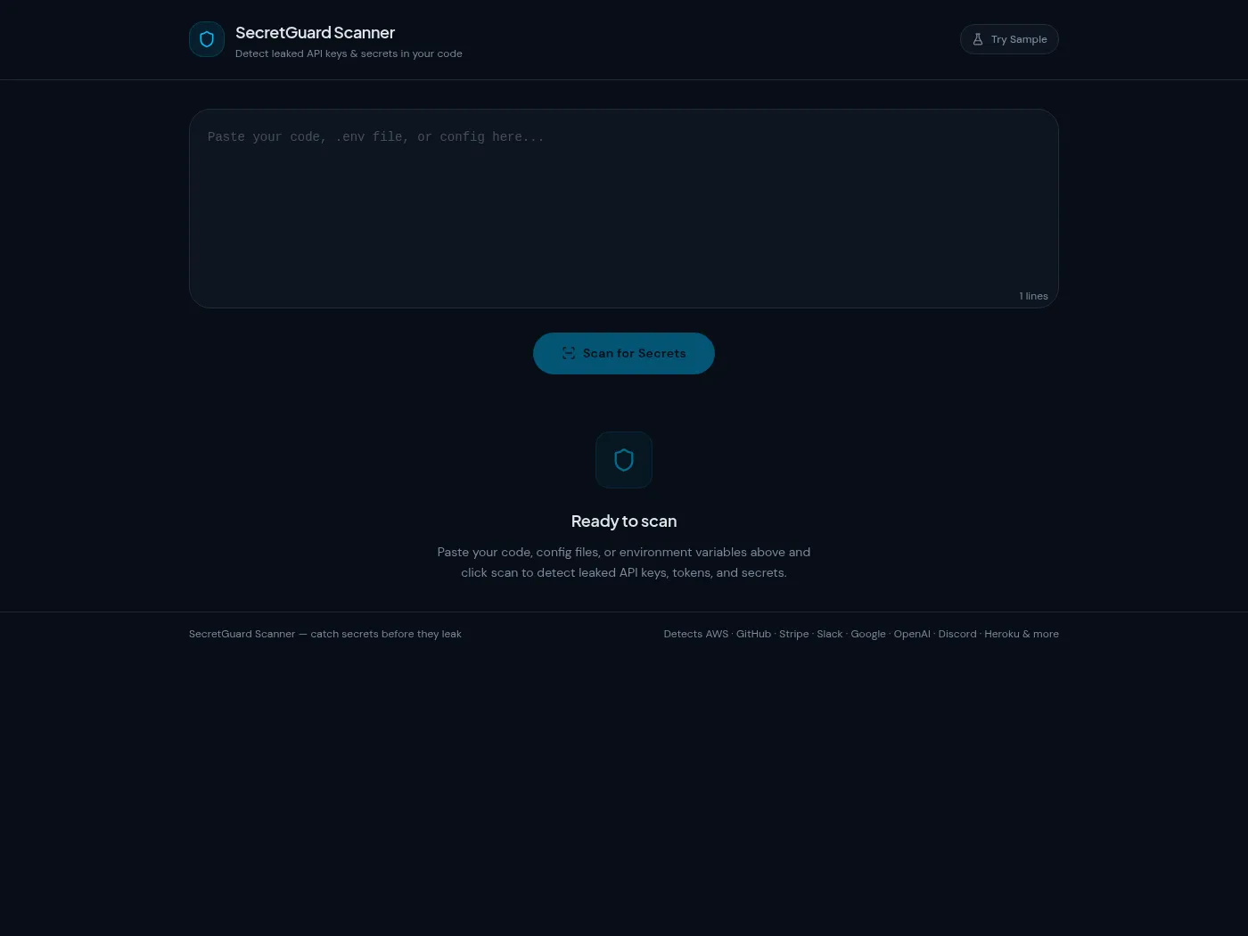 SecretGuard Scanner