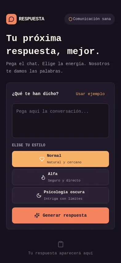 Respuesta Dating Coach