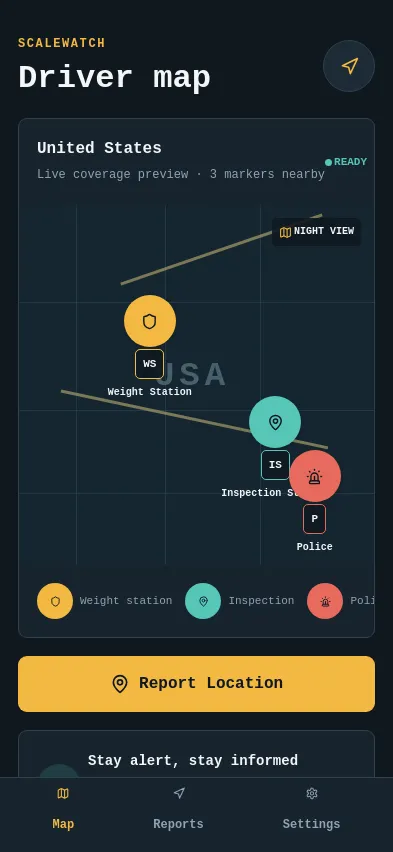 ScaleWatch Mobile Map