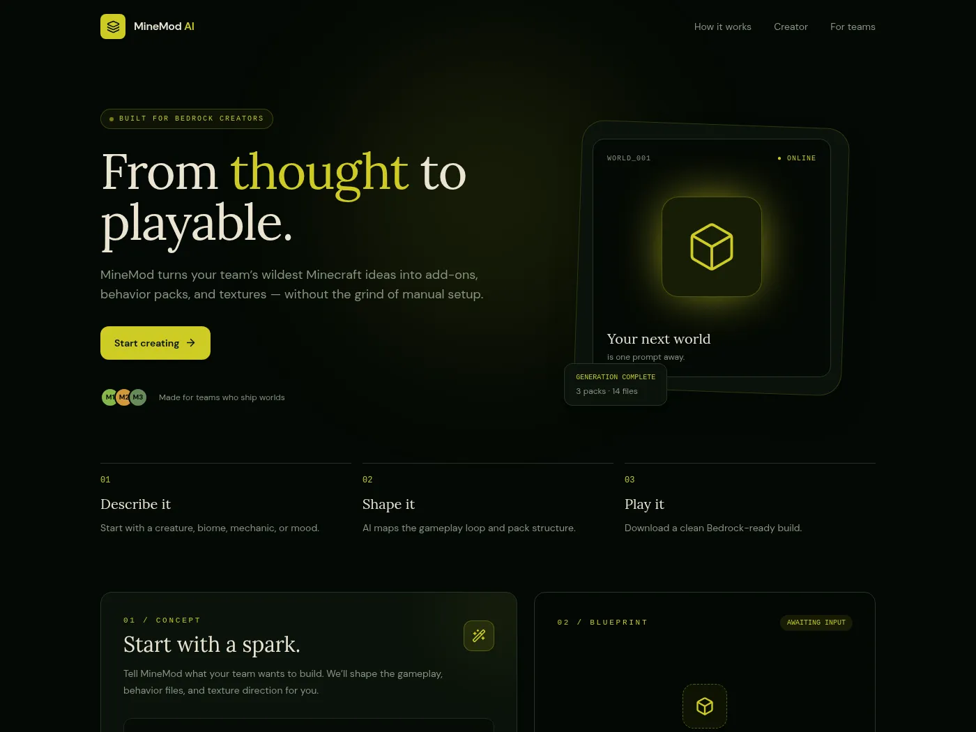 MineMod AI Creator