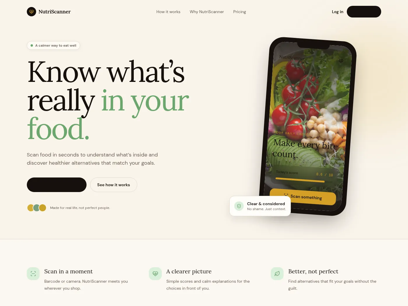 NutriScanner Wellness App