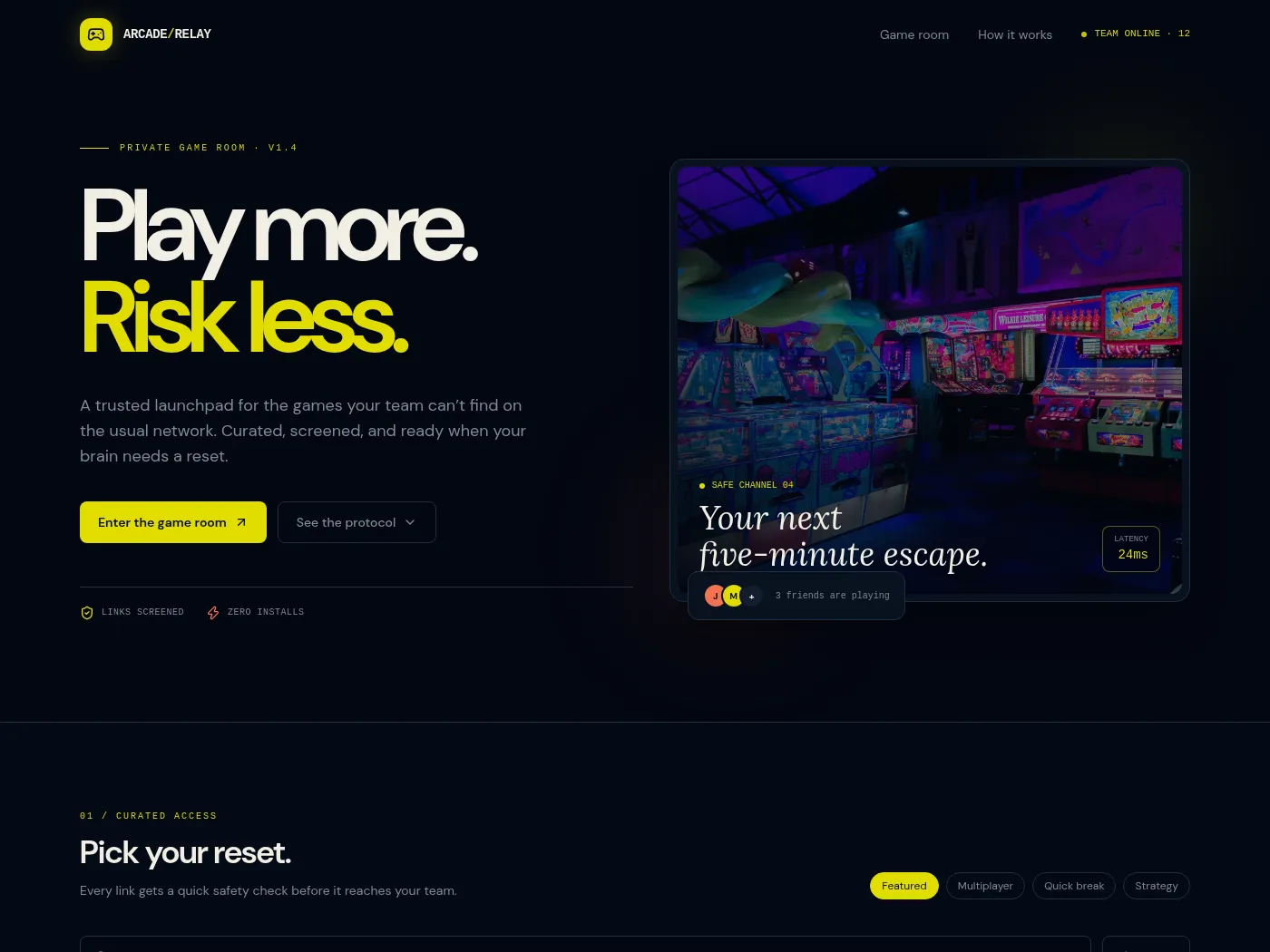 Secure Proxy Game Hub