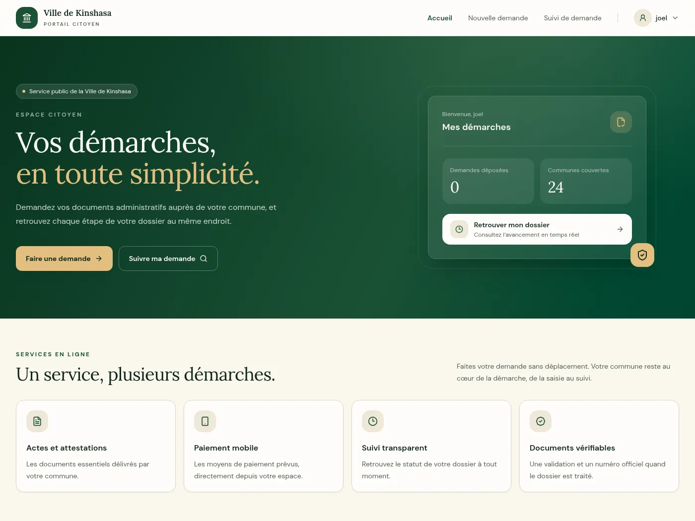 Kinshasa Citizen Portal