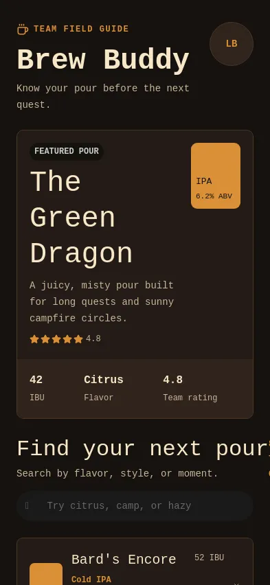 LARP Brew Buddy