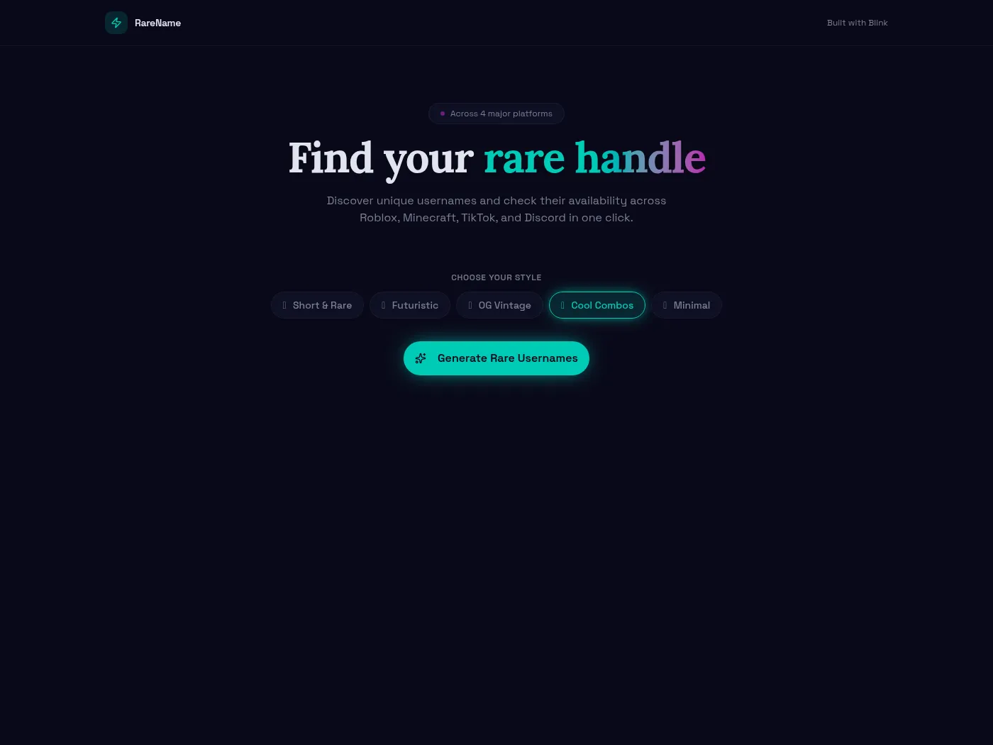 Rare Username Finder