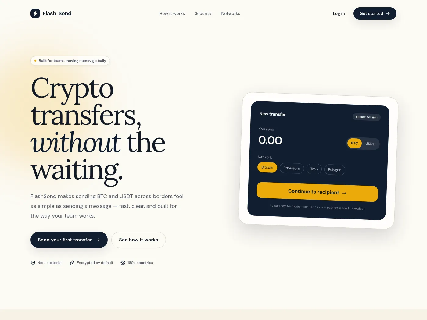 FlashSend BTC & USDT