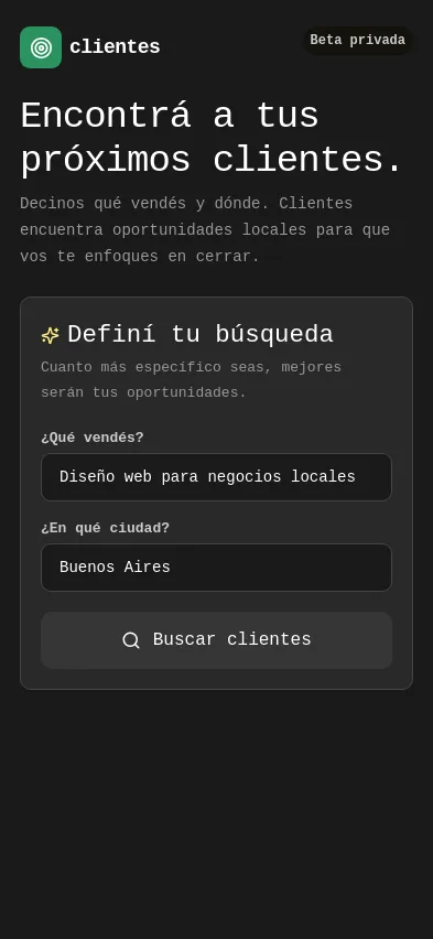 Clientes Finder App