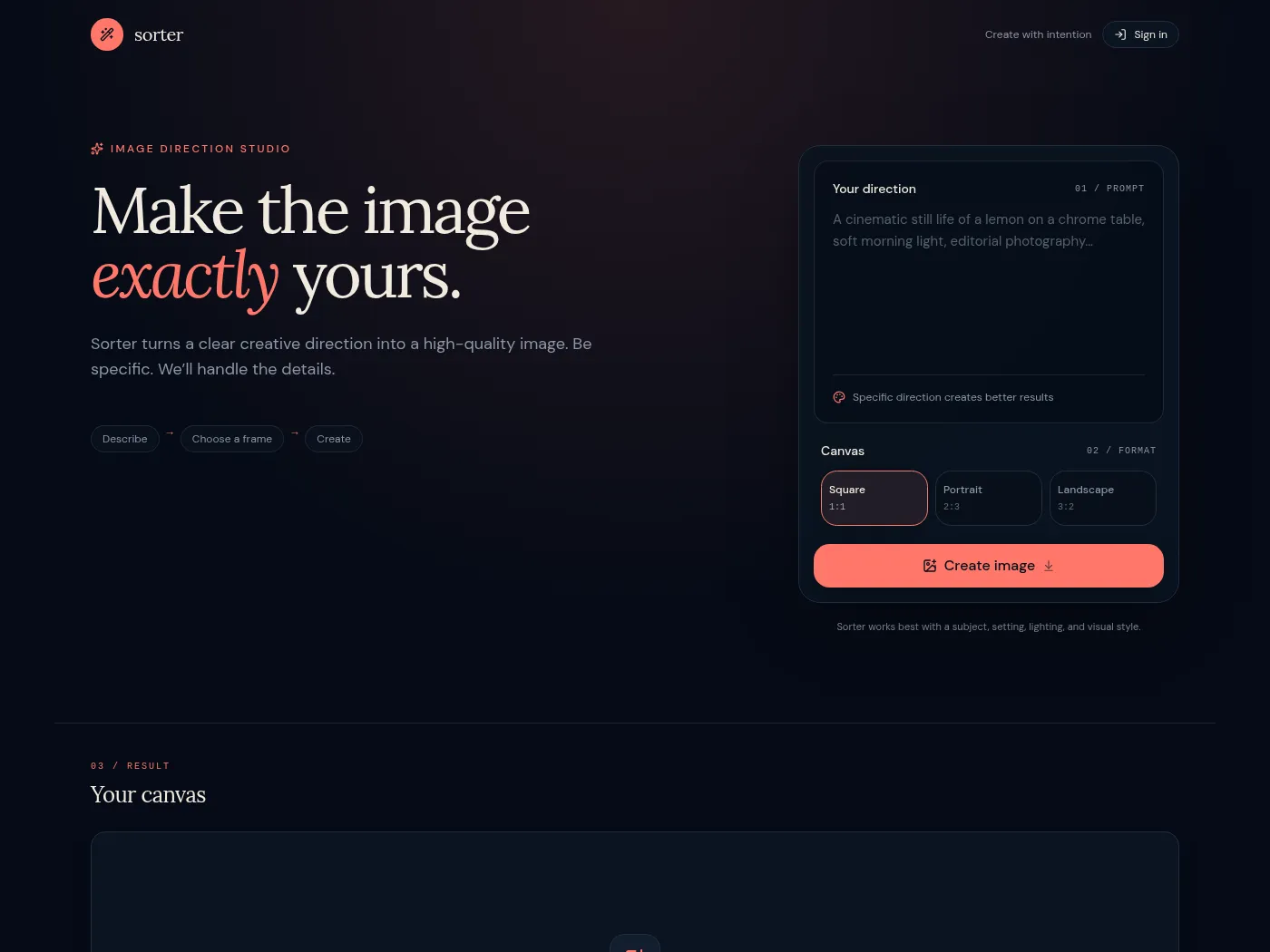 Sorter Image Creator