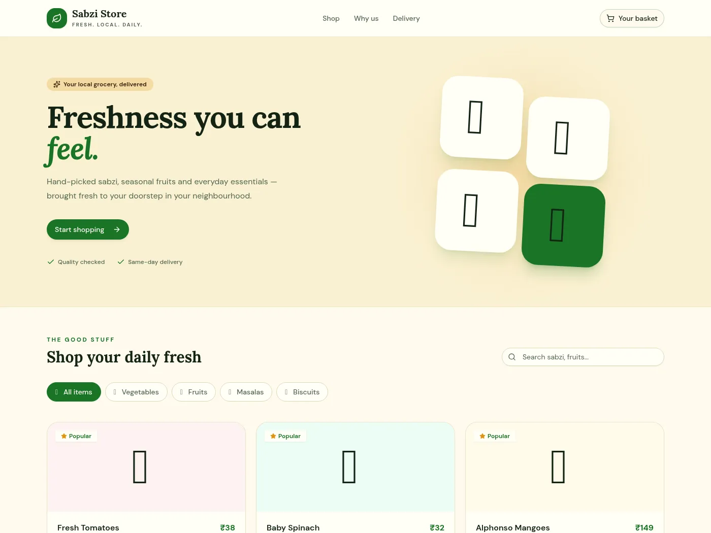 Sabzi Store App