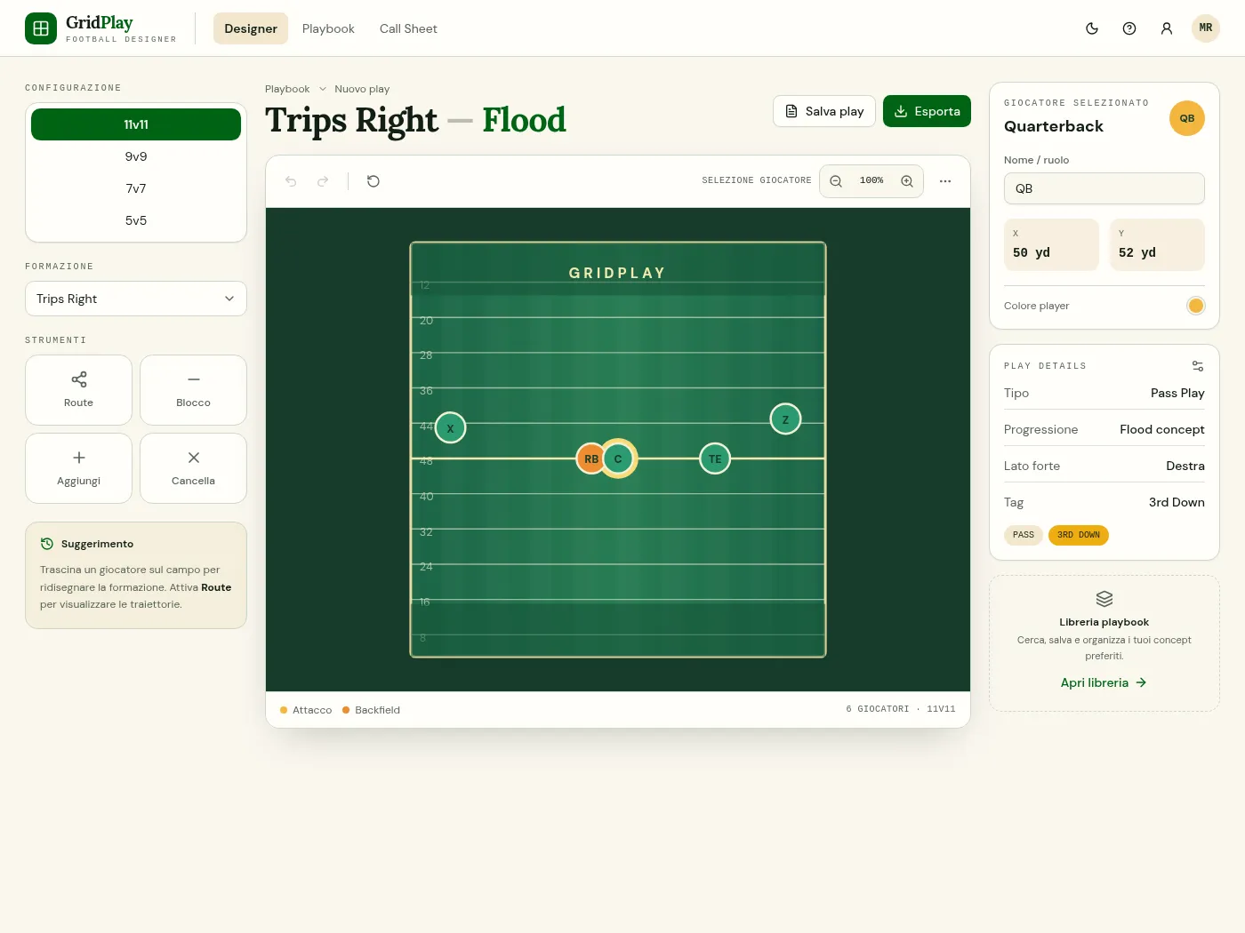GridPlay Football Designer