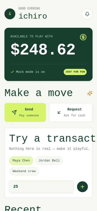 Playful Cash Sim App
