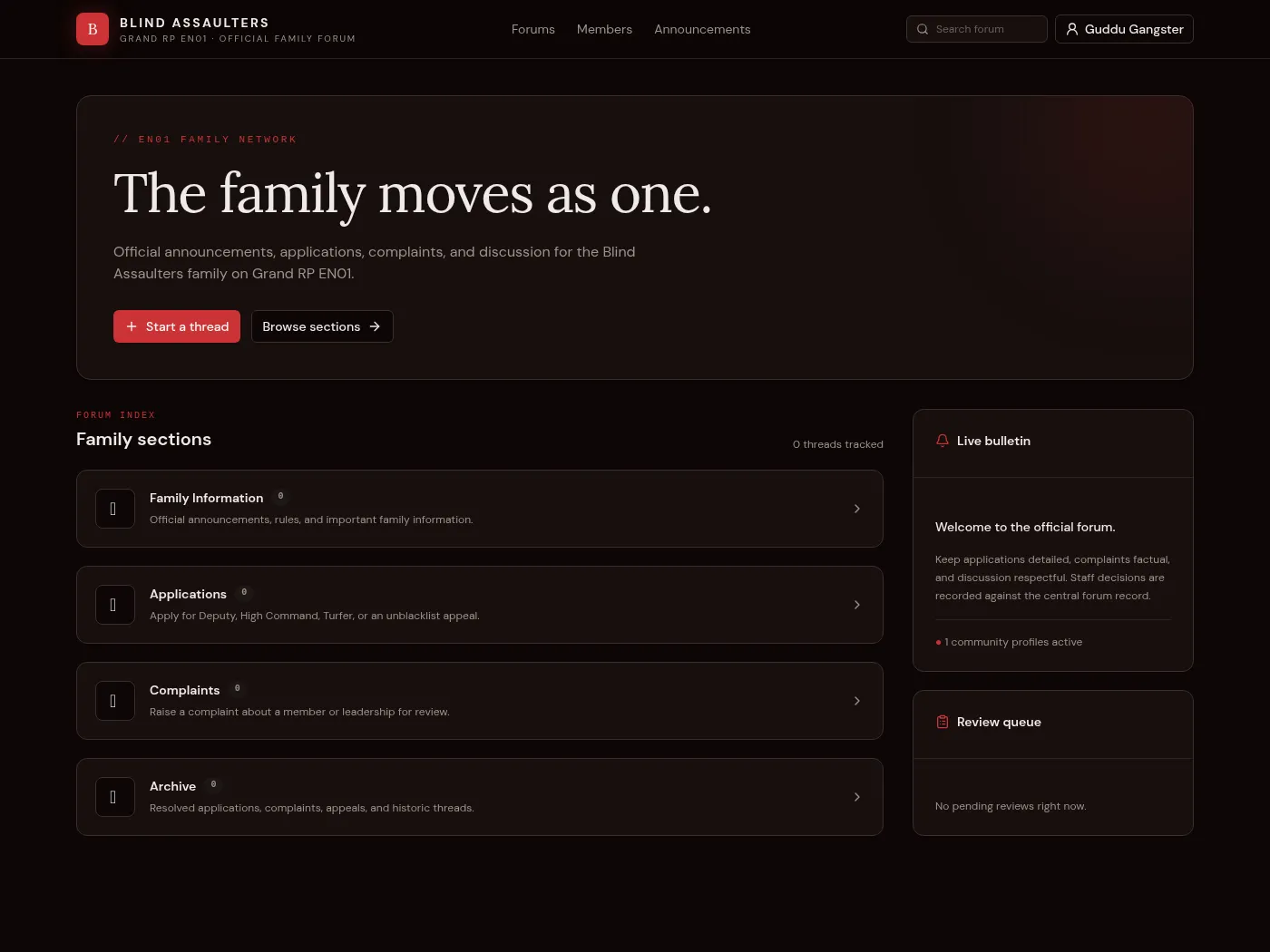 Blind Assaulters Forum