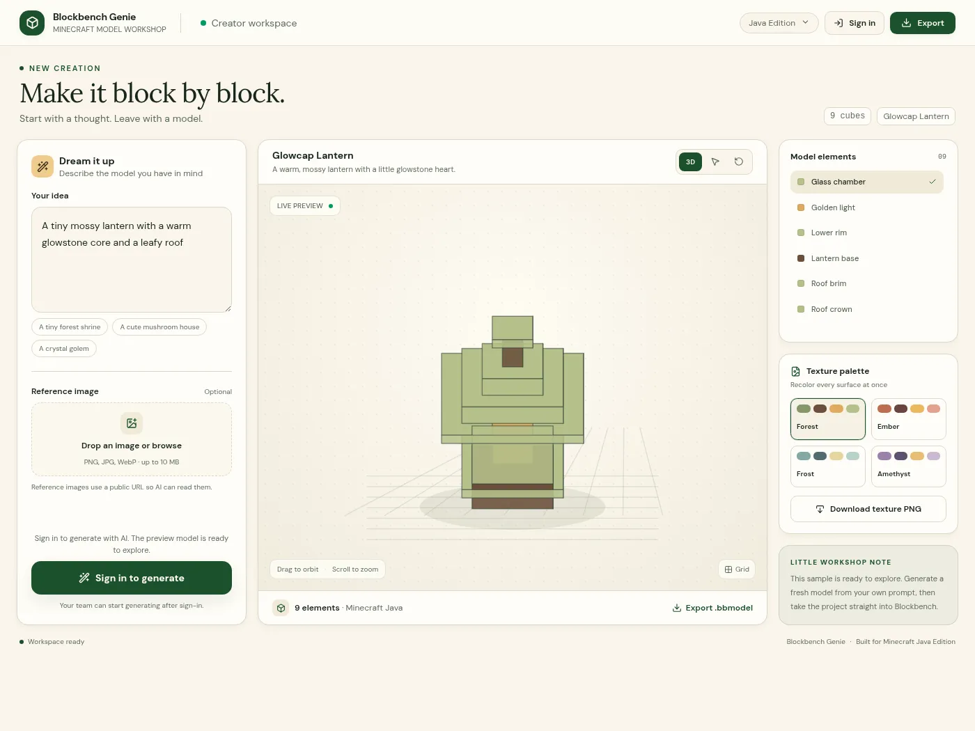 Blockbench Genie