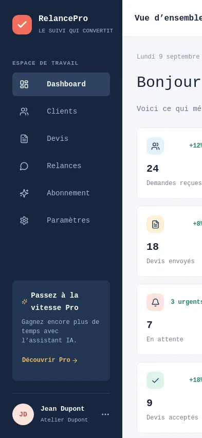 RelancePro Mobile CRM