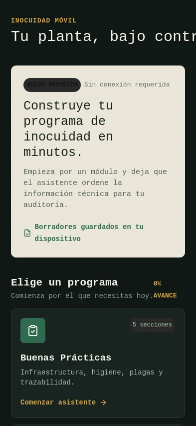 Inocuidad Móvil Pro