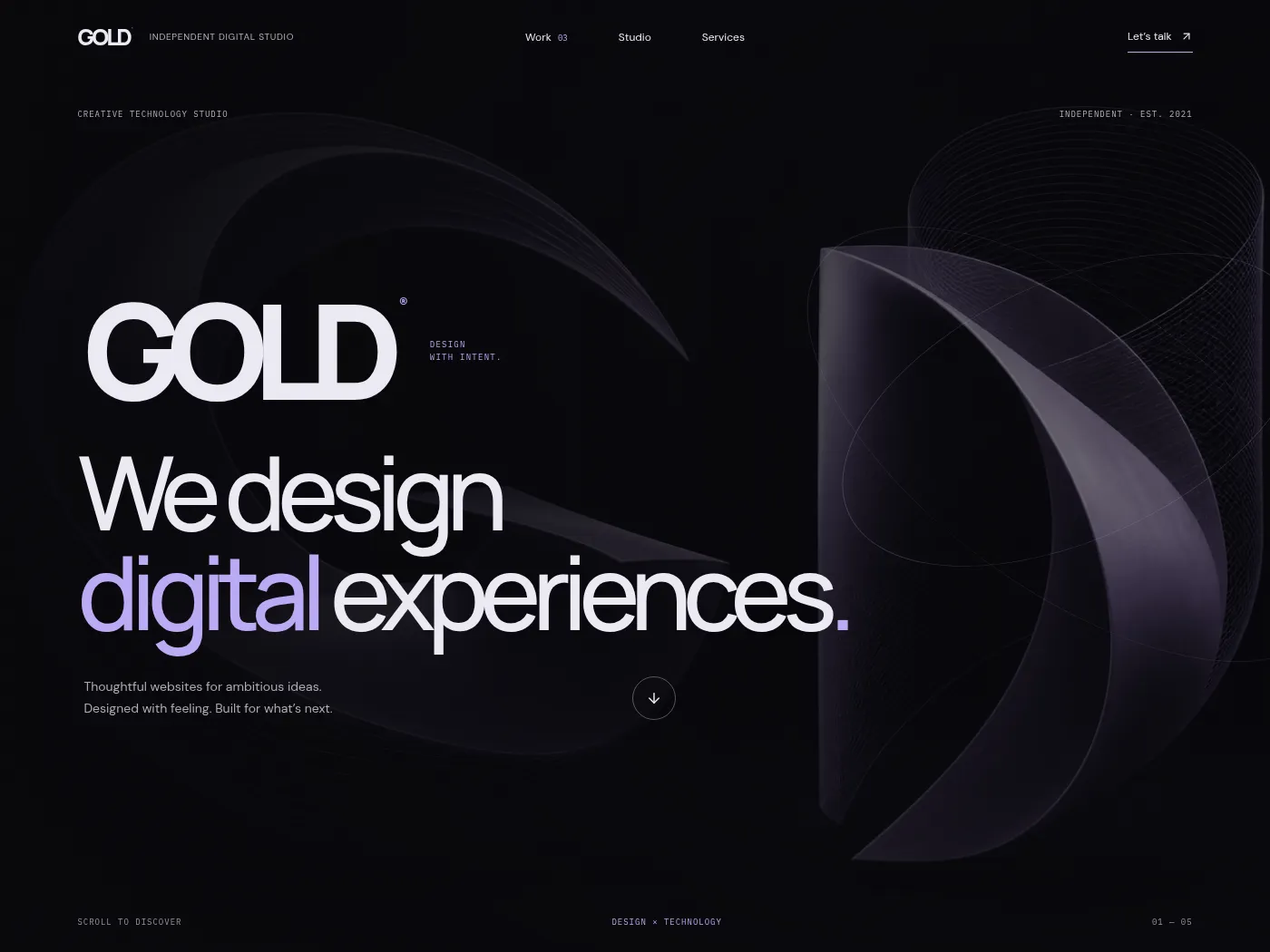 GOLD Studio Landing