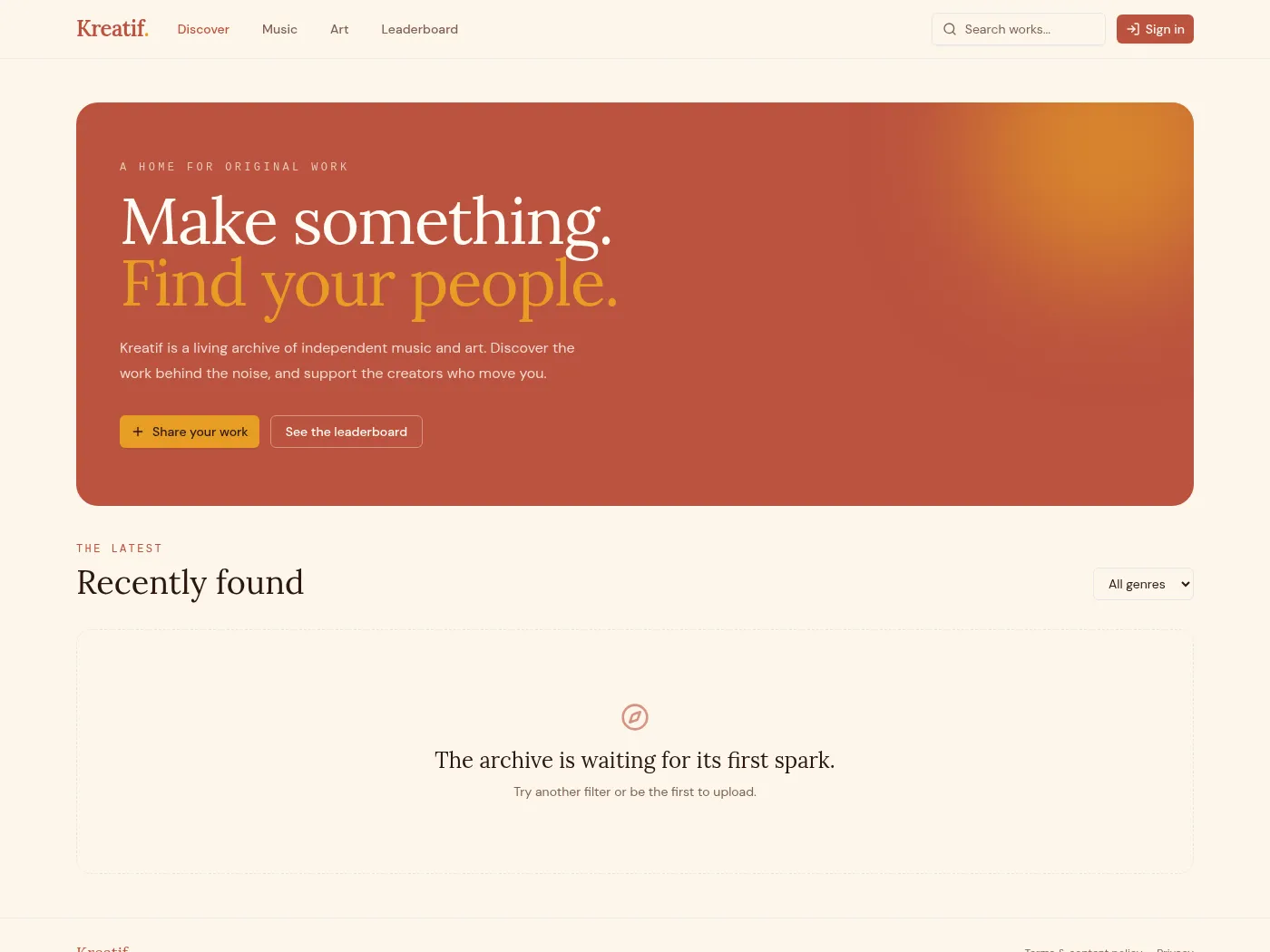 Kreatif Web Platform MVP
