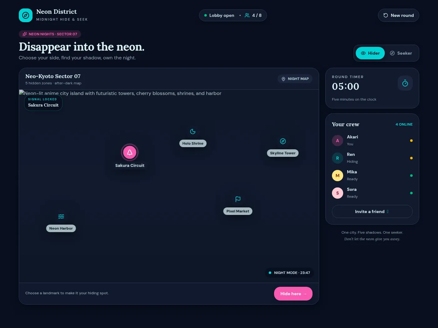 Anime Hide and Seek Map