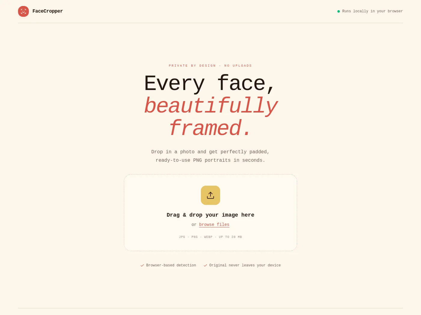 FaceCropper App