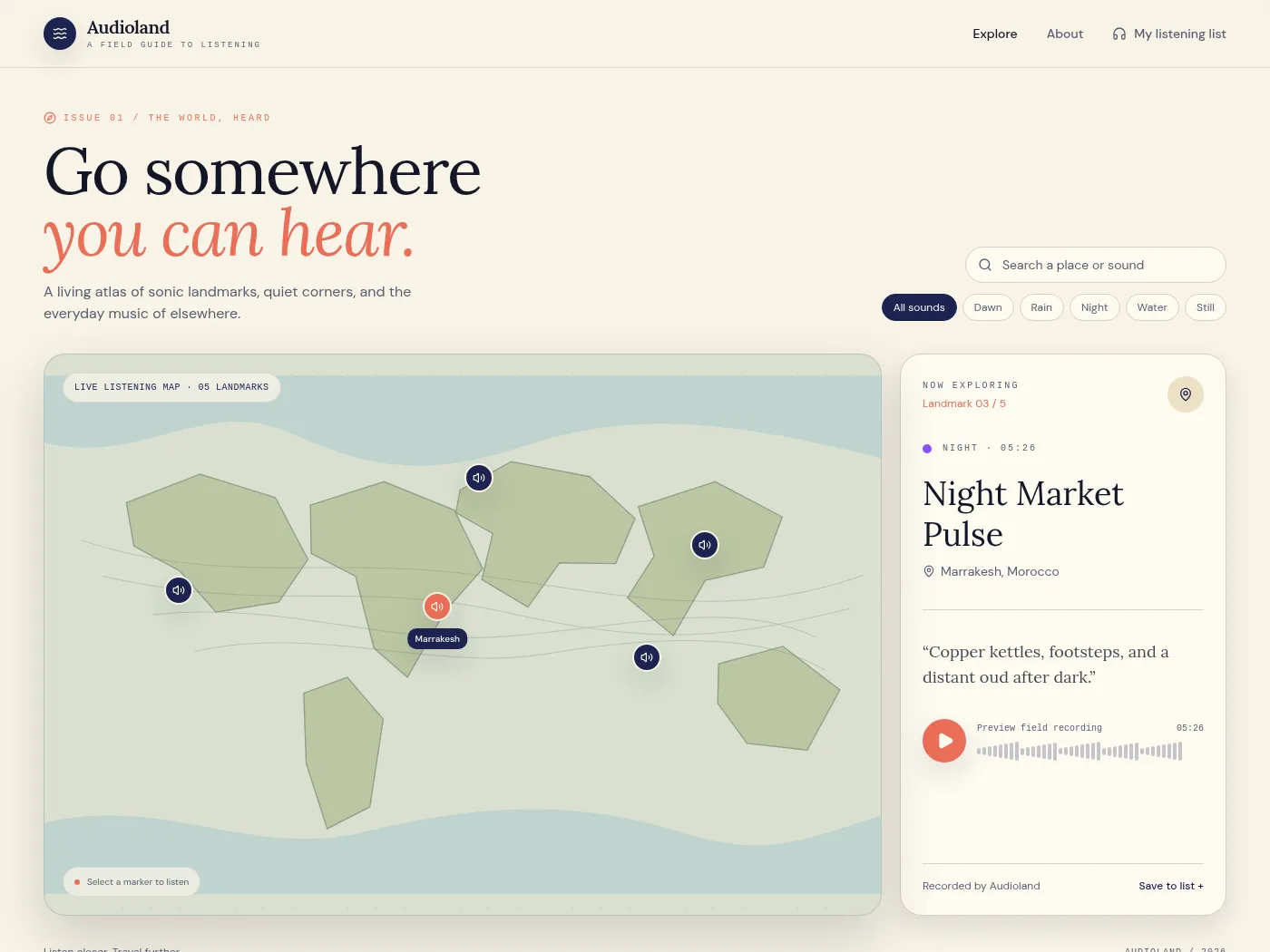 Audioland Map Explorer