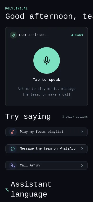 Polylingual Voice Assistant