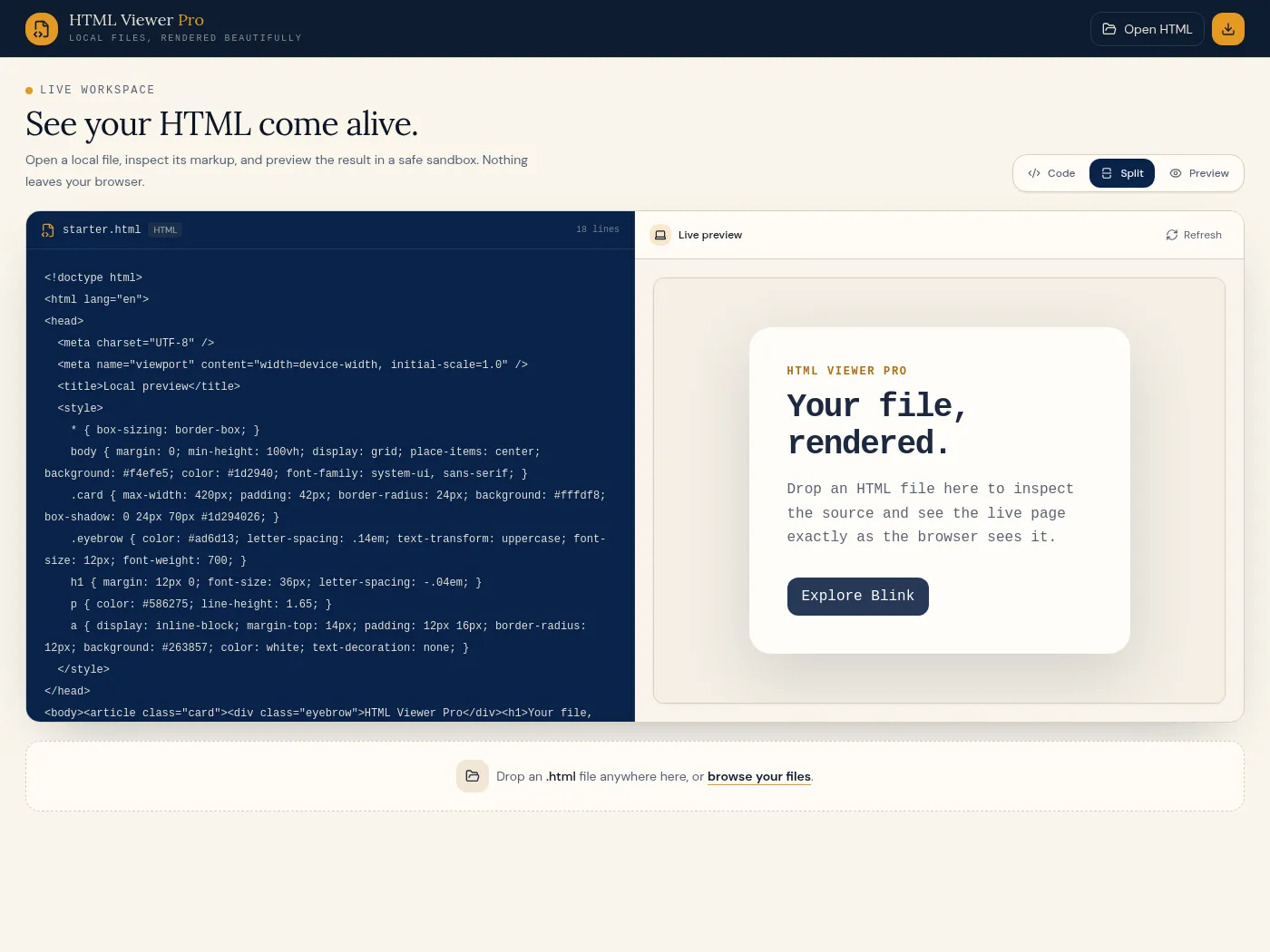 HTML Viewer Pro