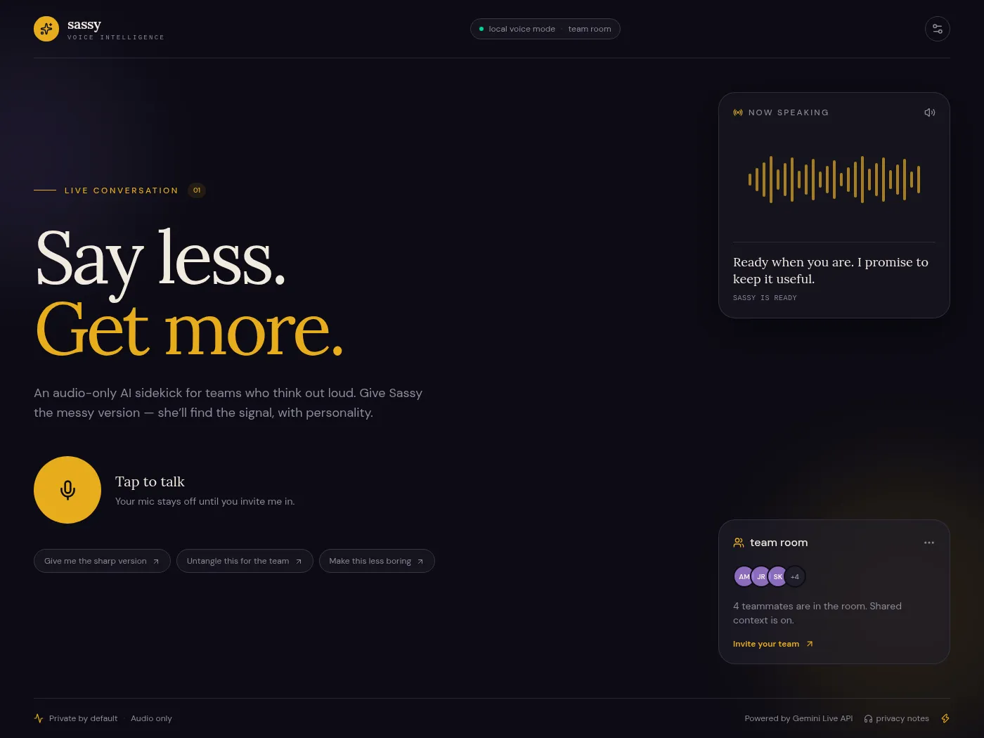 Sassy Voice AI Assistant