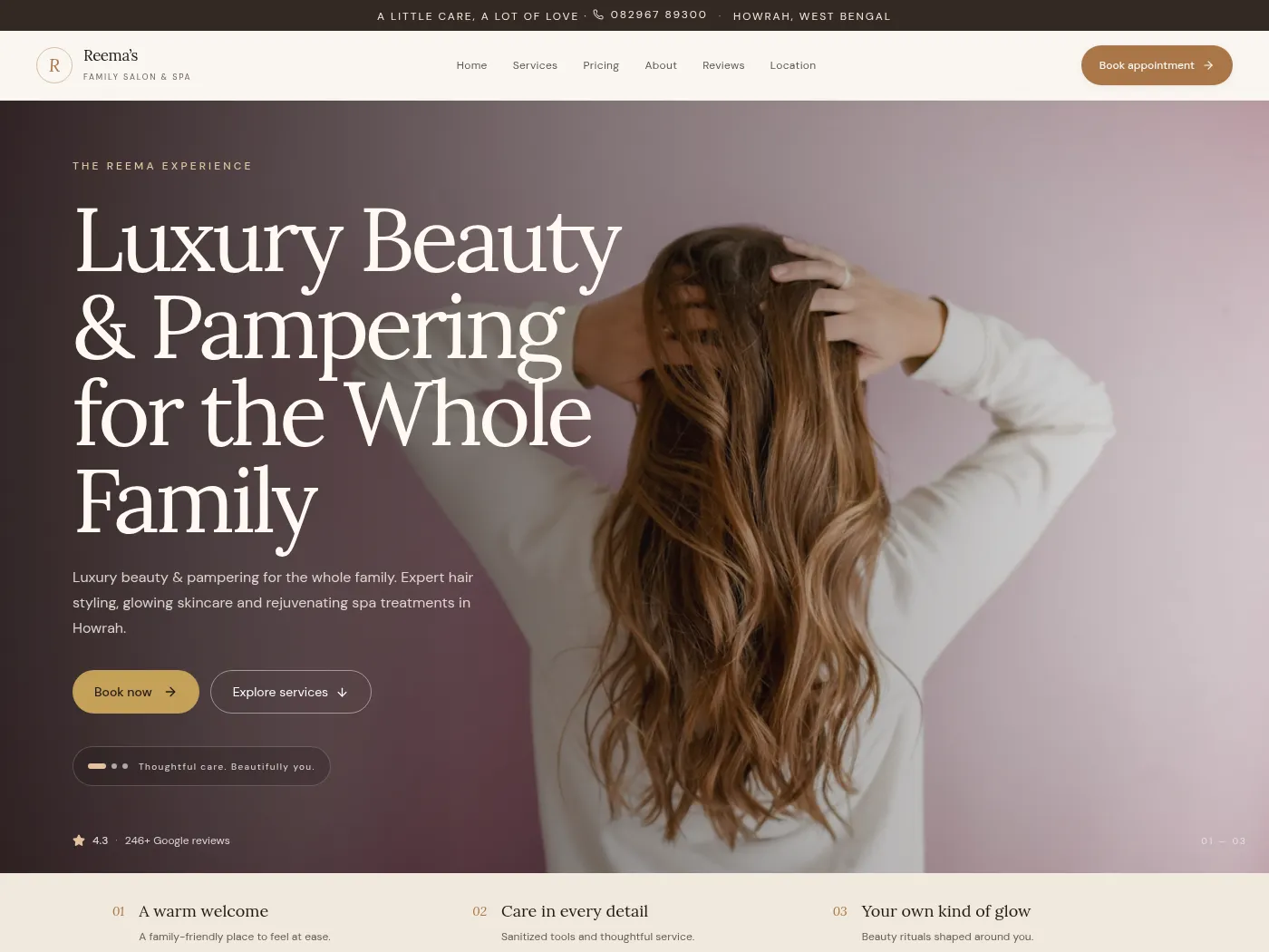 Reema's Salon Glow Site
