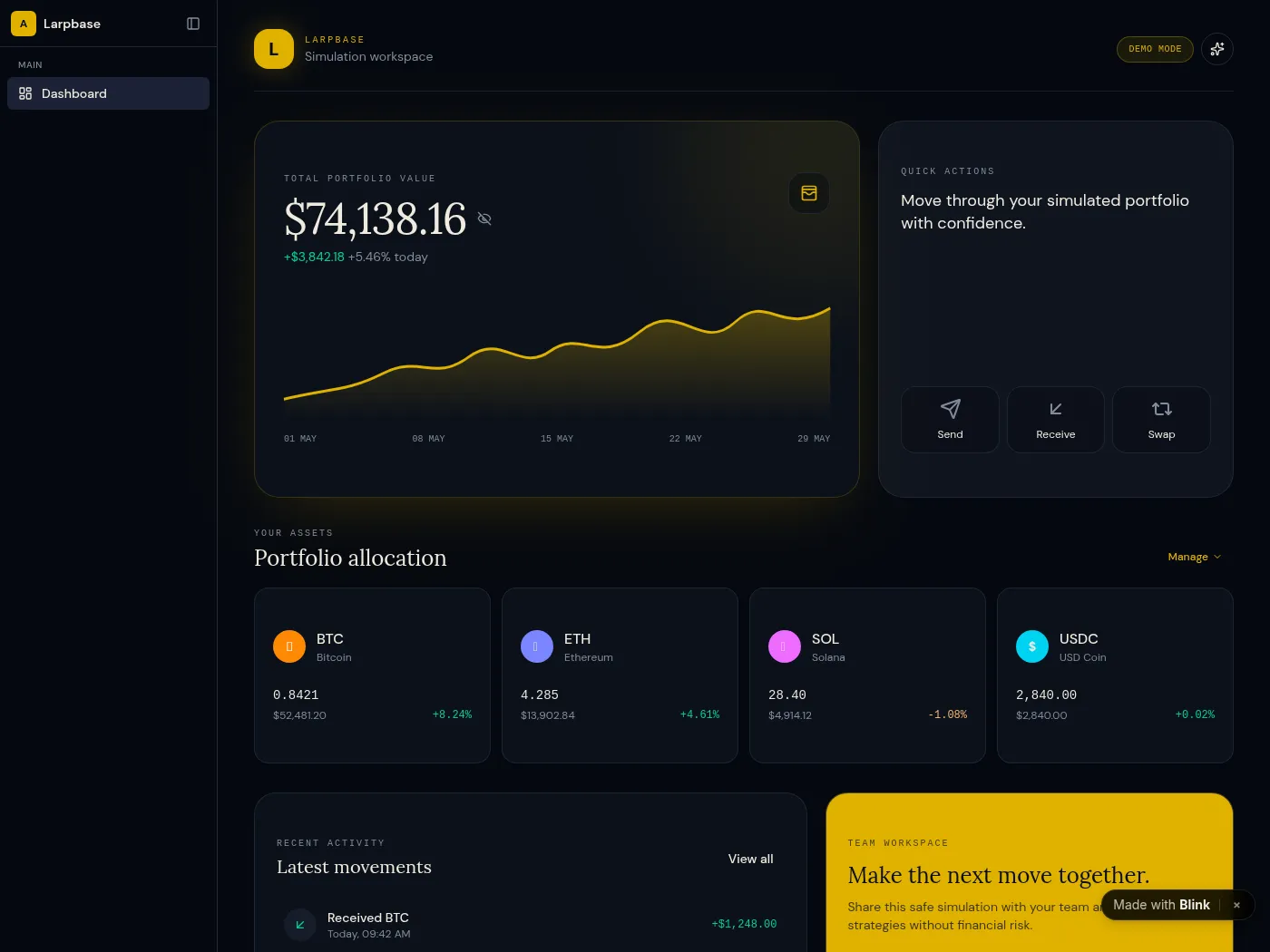 Larpbase Wallet Simulator