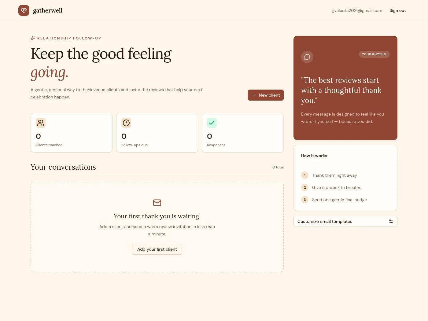 Venue Review Messenger
