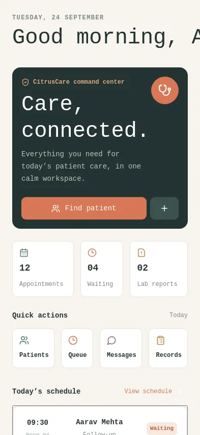 CitrusCare Provider OS
