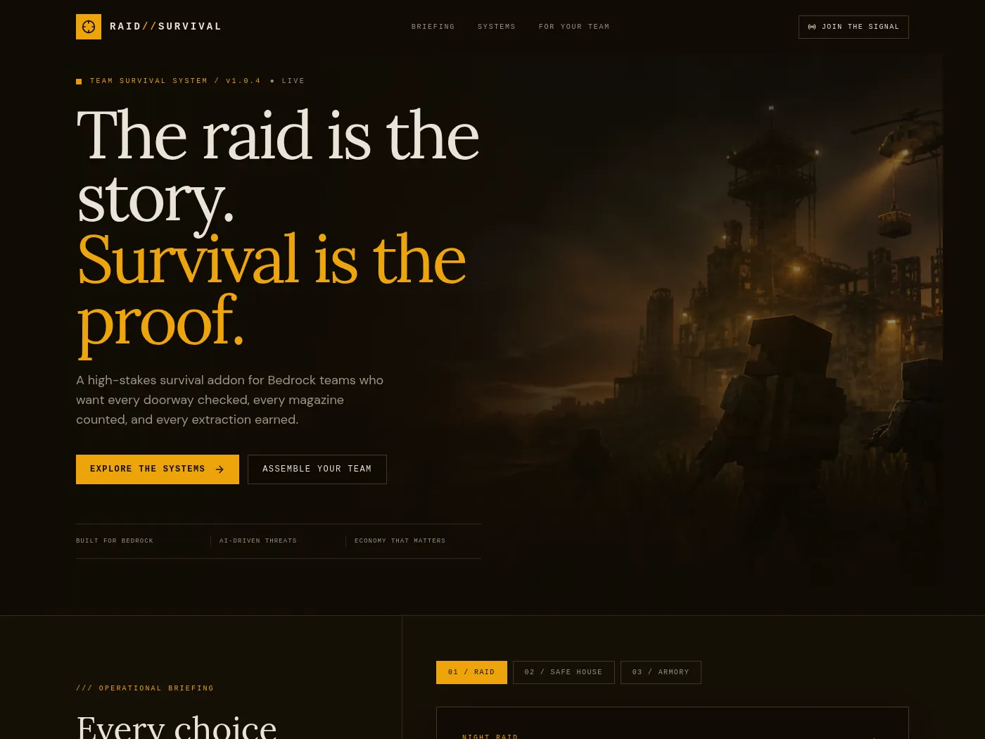 Raid Survival Addon
