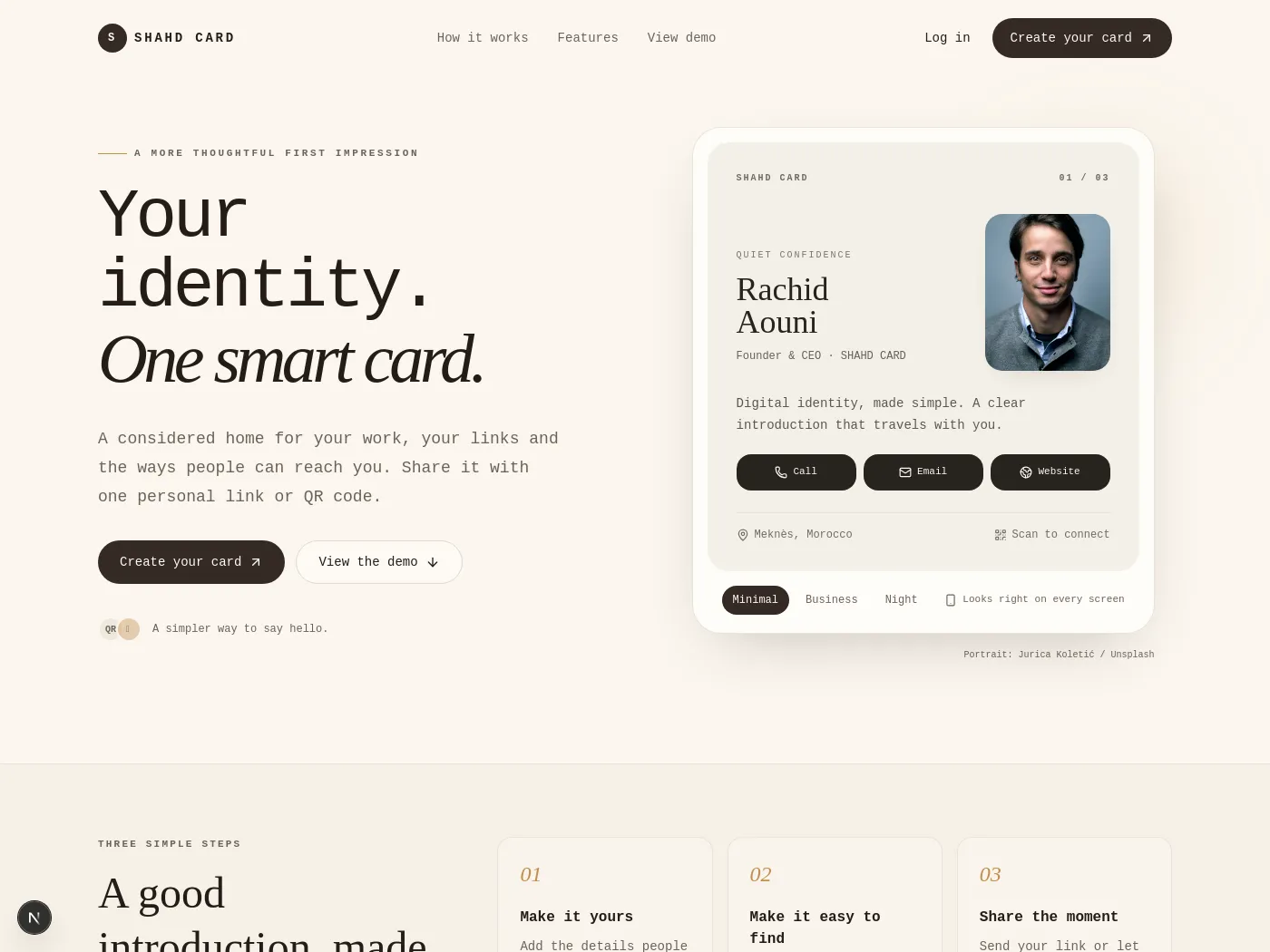 Shahd Card SaaS Platform