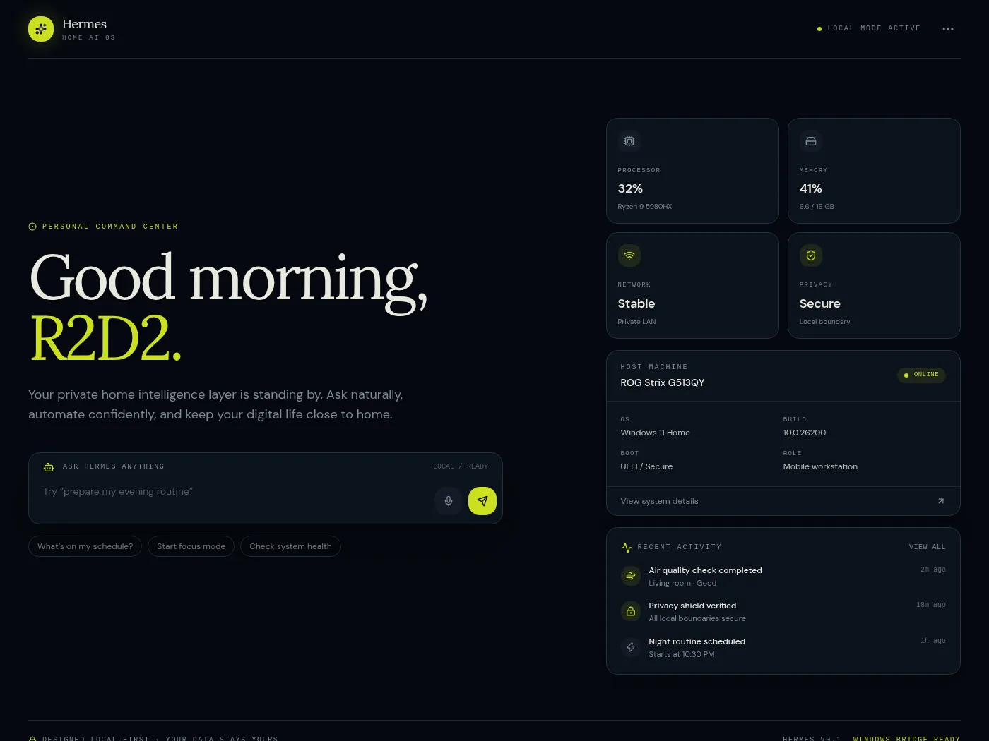 Hermes Home AI OS
