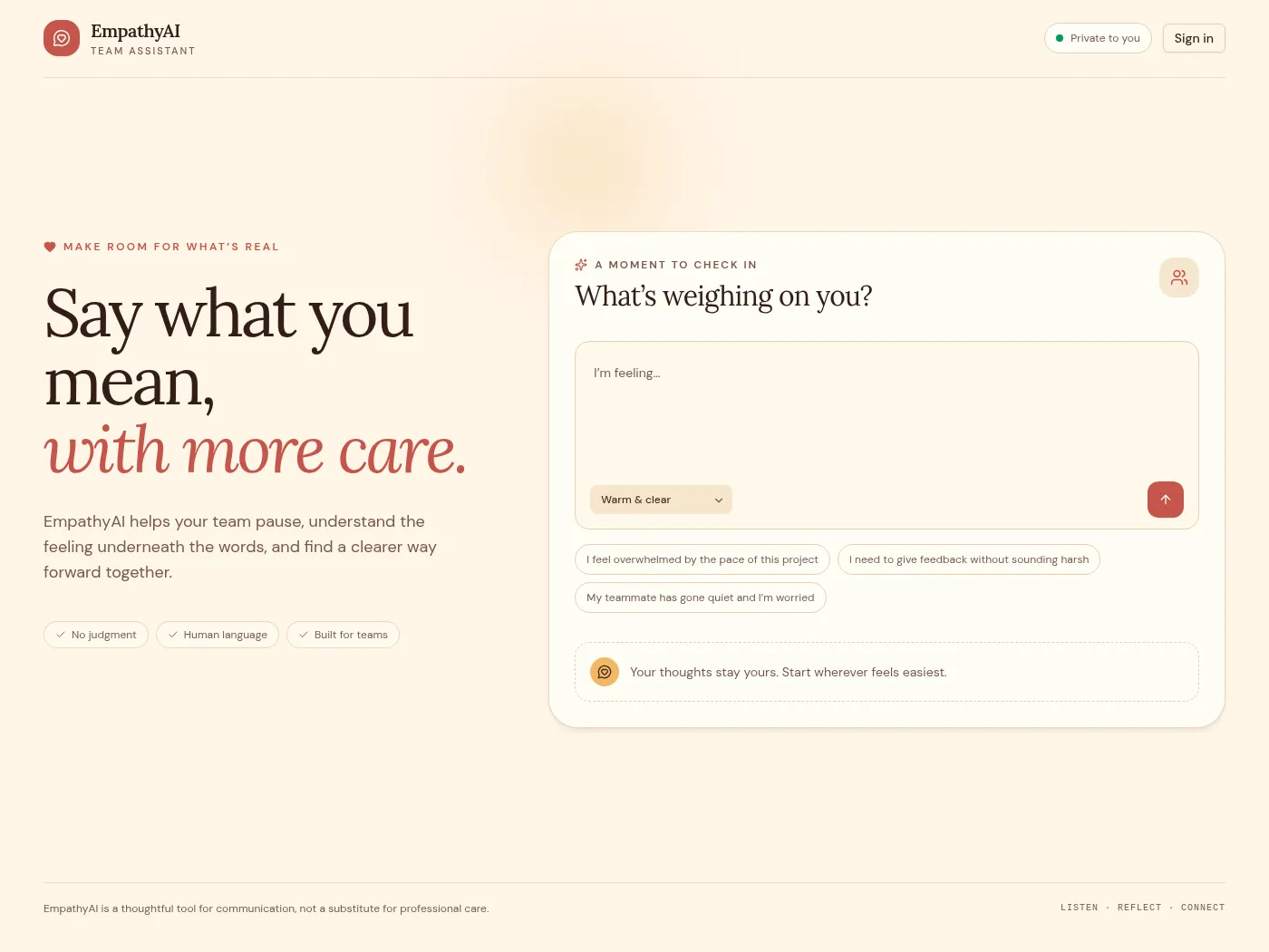 EmpathyAI Team Assistant