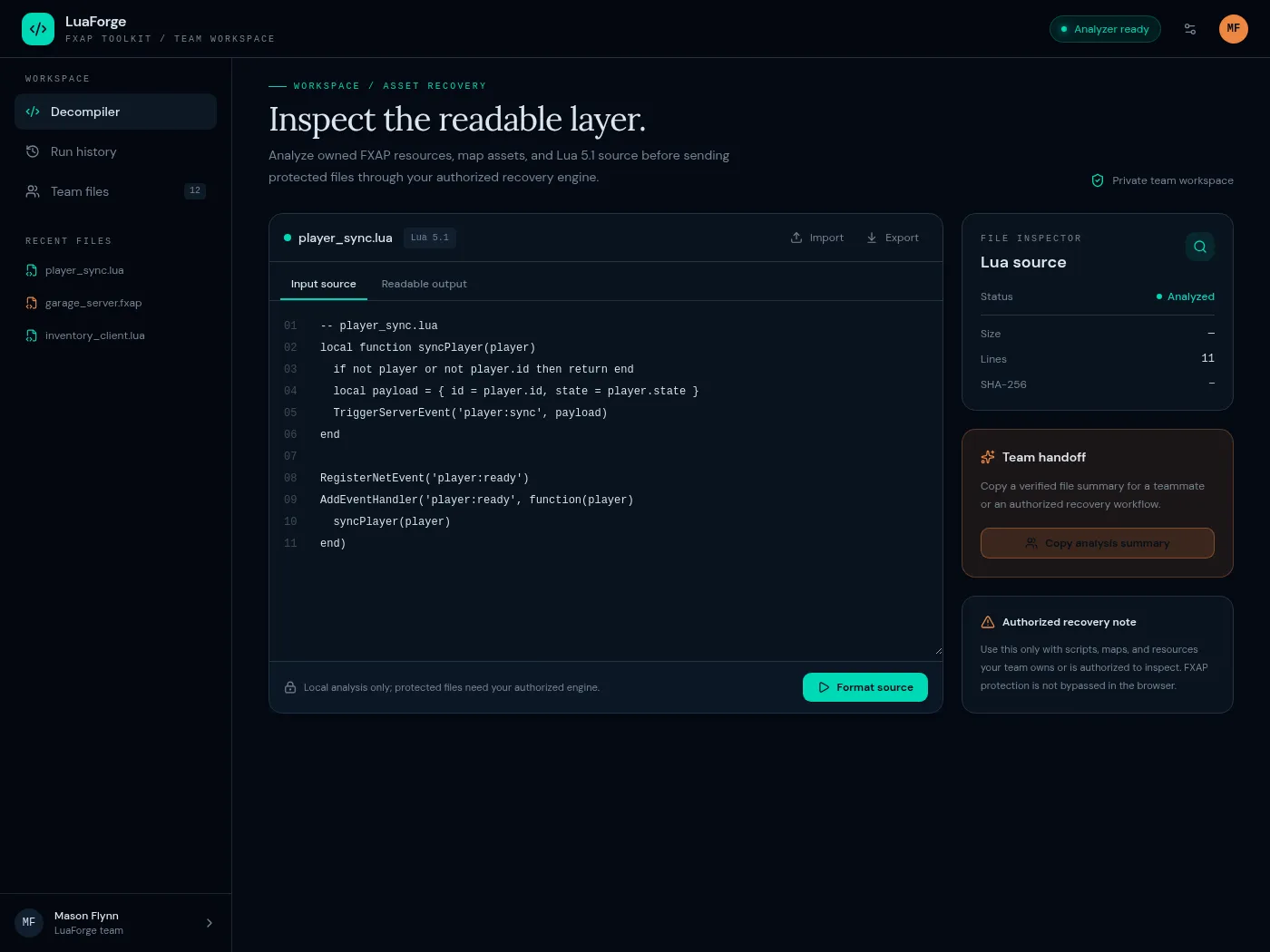 LuaFXAP Decryptor Toolkit
