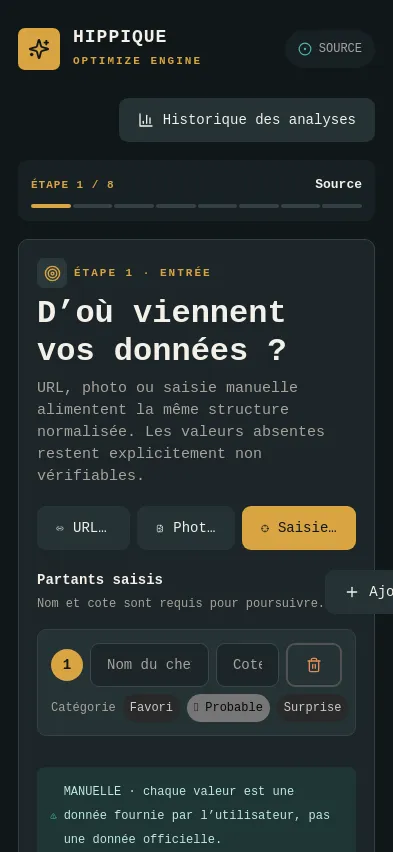 Hippique Optimize Engine