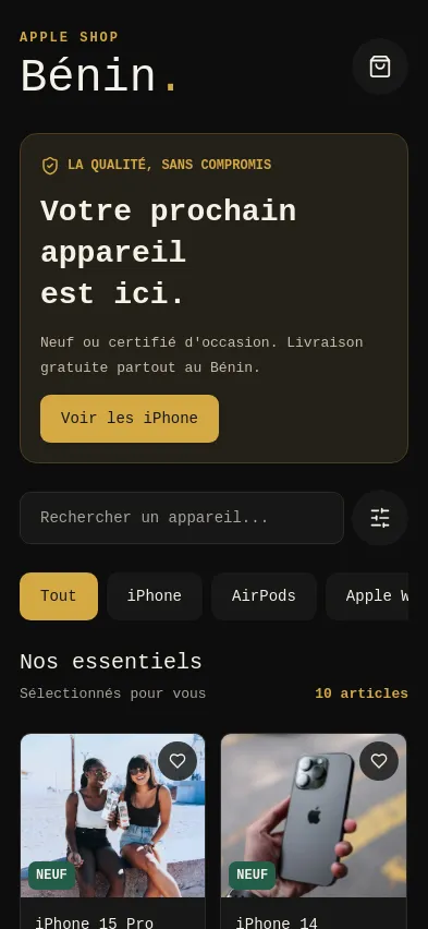Apple Shop Bénin Mobile