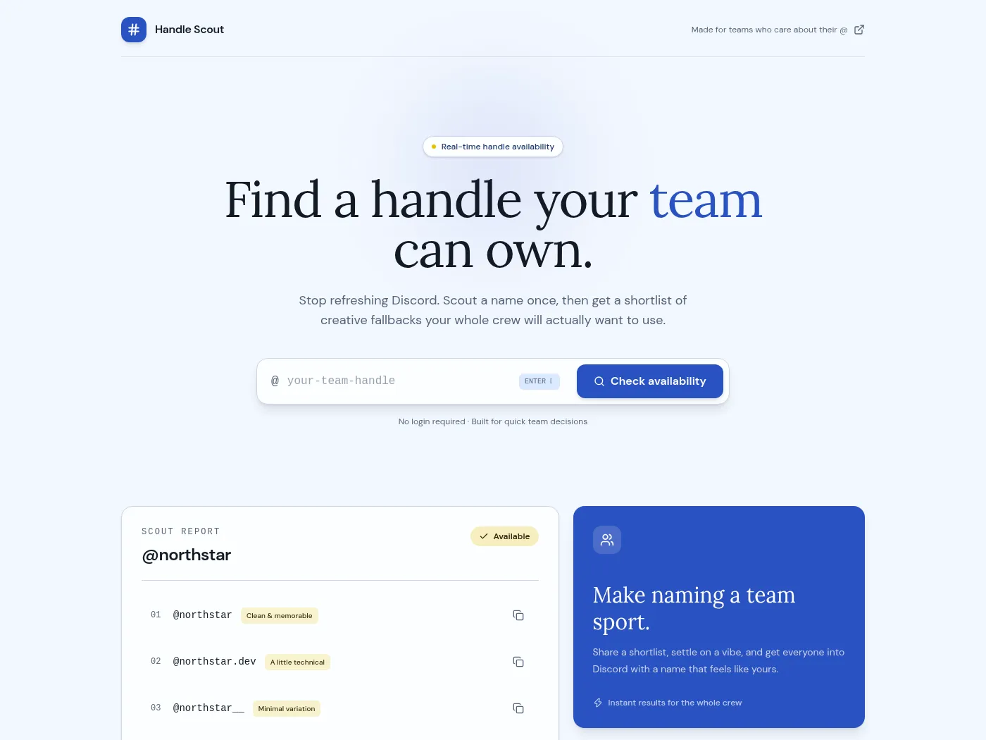 Discord Handle Scout