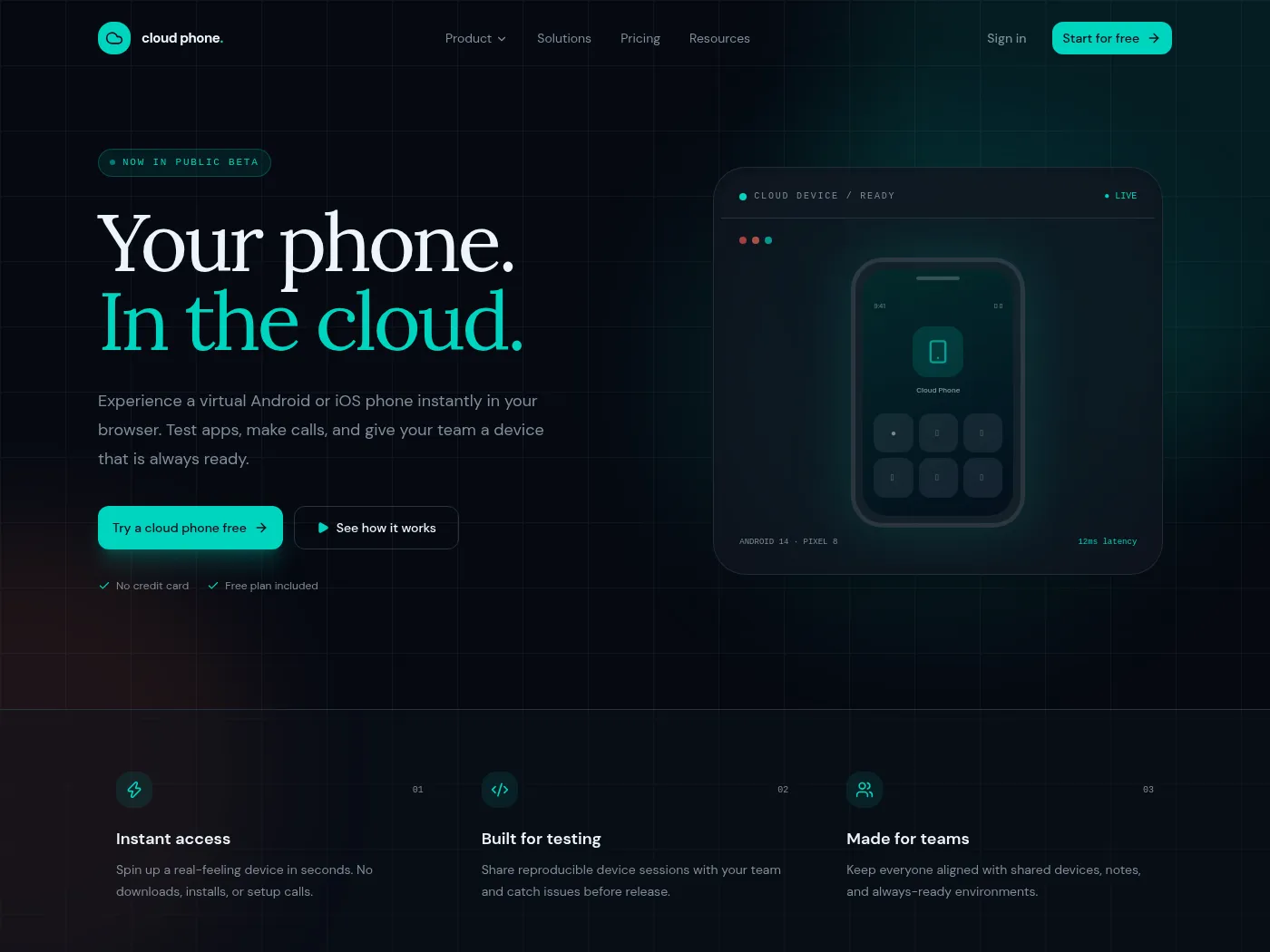 Cloud Phone Portal