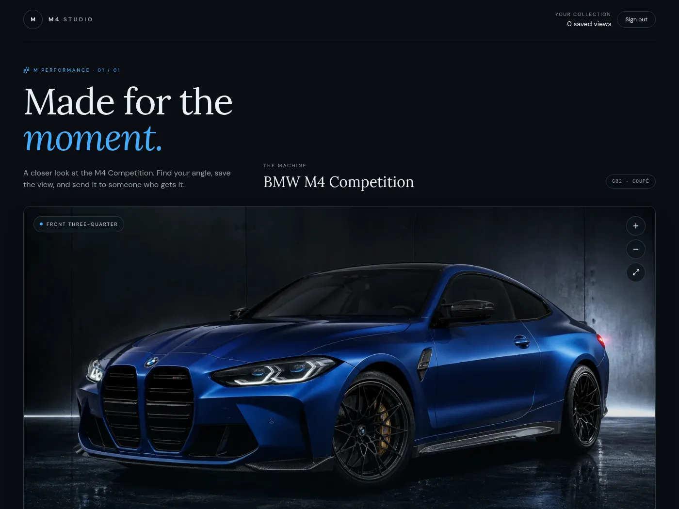 8K BMW M4 Visualizer