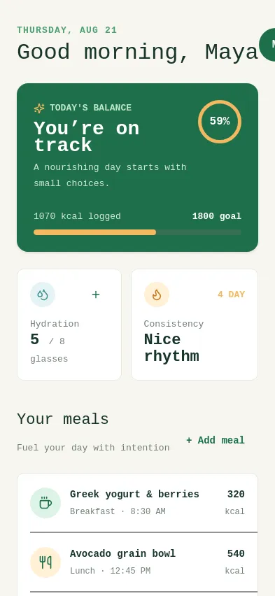 NutriTrack App