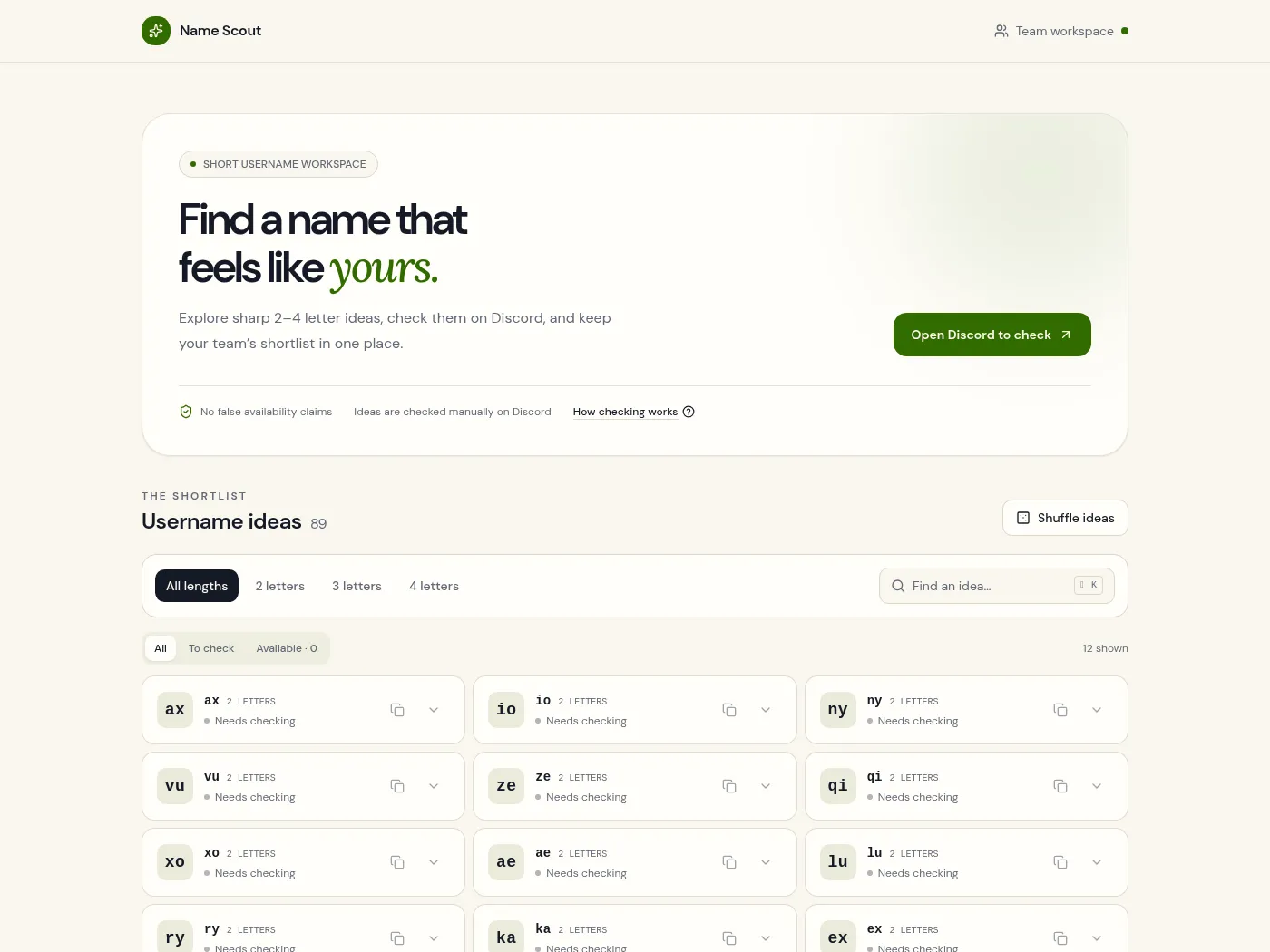 Discord Name Scanner