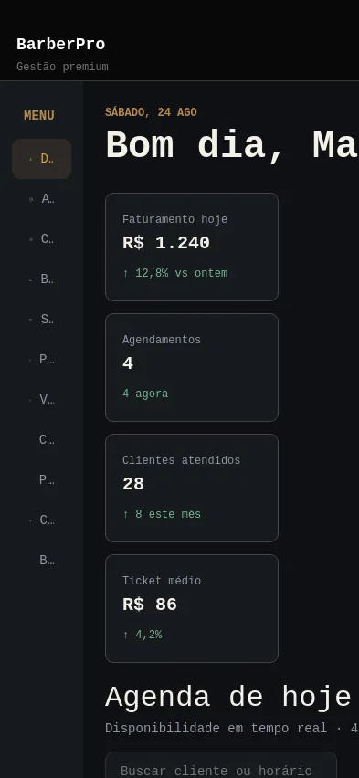 BarberPro SaaS Manager