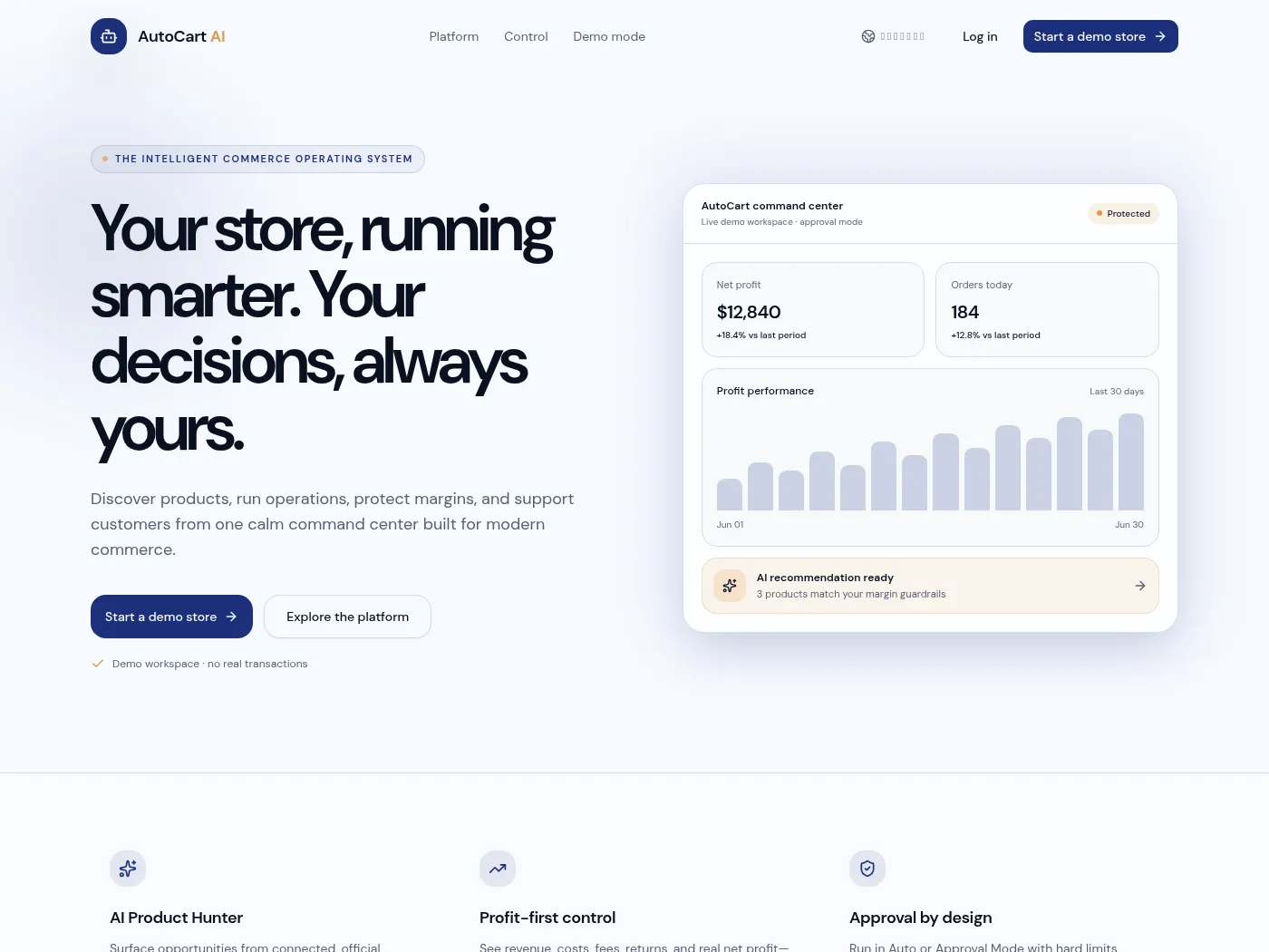 AutoCart AI Ecommerce Platform