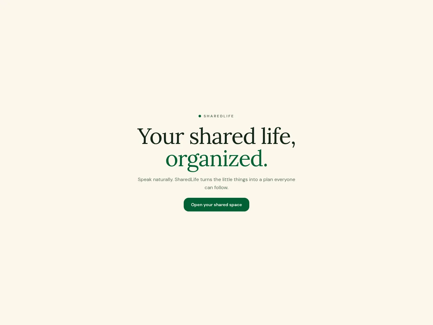 SharedLife Voice Organizer