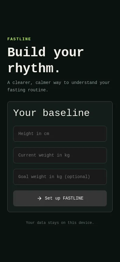 FASTLINE Fasting Tracker