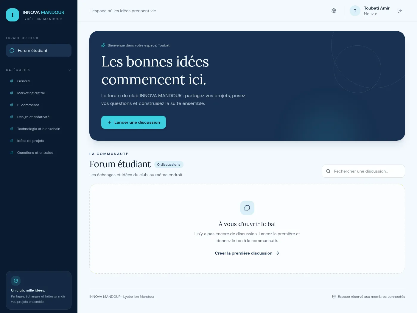 INNOVA Mandour Platforme Club