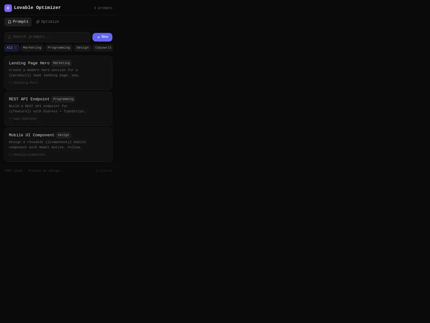 Lovable Optimizer Extension