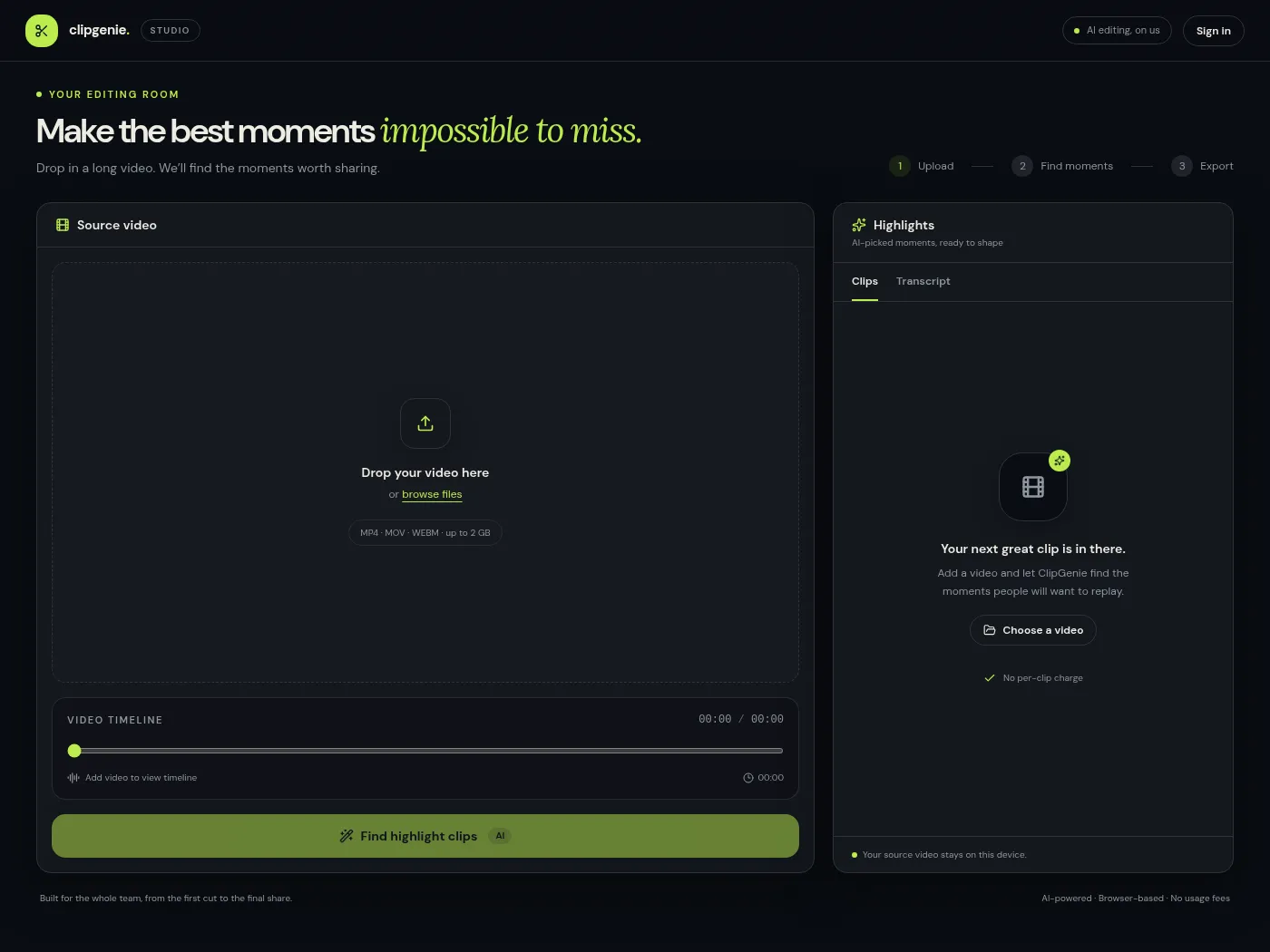 ClipGenie AI Clipper